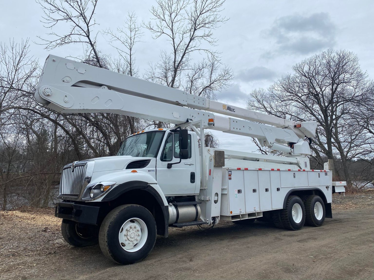 2012 International 7400 6x6 Altec Material Handler Utility Bucket Truck - Platinum Truck and ...