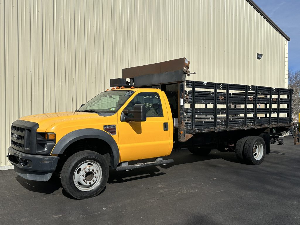 2008 Ford F550 Stake Flatbed w/ Liftgate Truck - Platinum Truck and ...