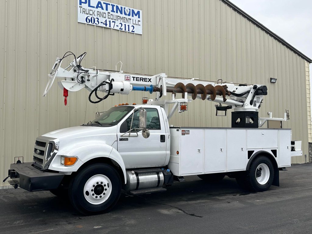 2011 Ford F750 Terex Digger Derrick Truck - Platinum Truck and Equipment